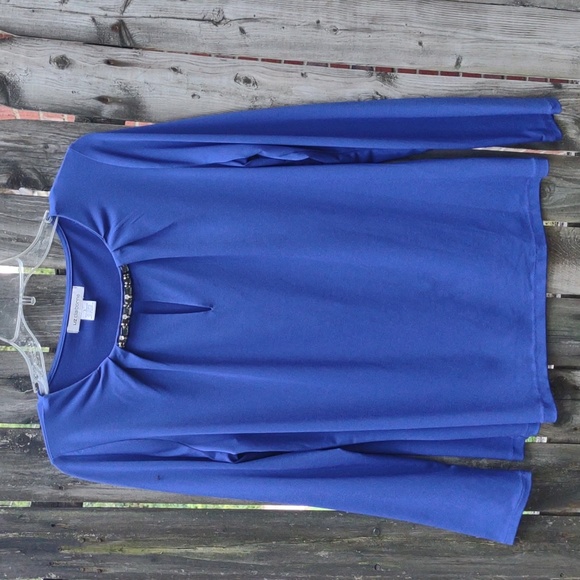 Liz Claiborne | Tops | Ladies Royal Blue Embellished Top | Poshmark